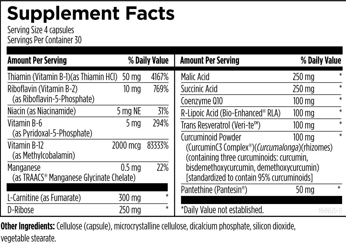 Mitochondrial NRG Capsules (120c) - Secure Your Wellness